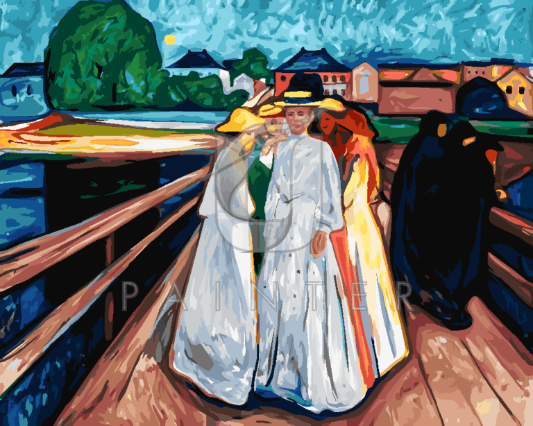 Malowanie po numerach «Edvard Munch. Damy na moście» - Malowanie po ...