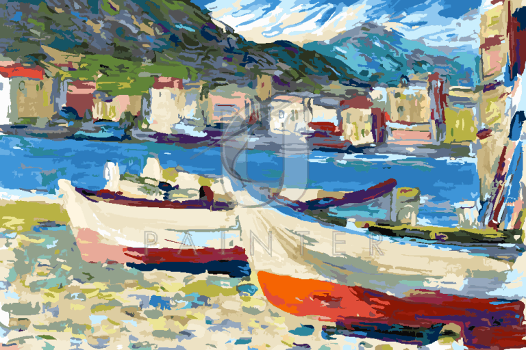 Malowanie po numerach «Wassily Kandinsky. Łodzie w Rapallo» - Malowanie ...